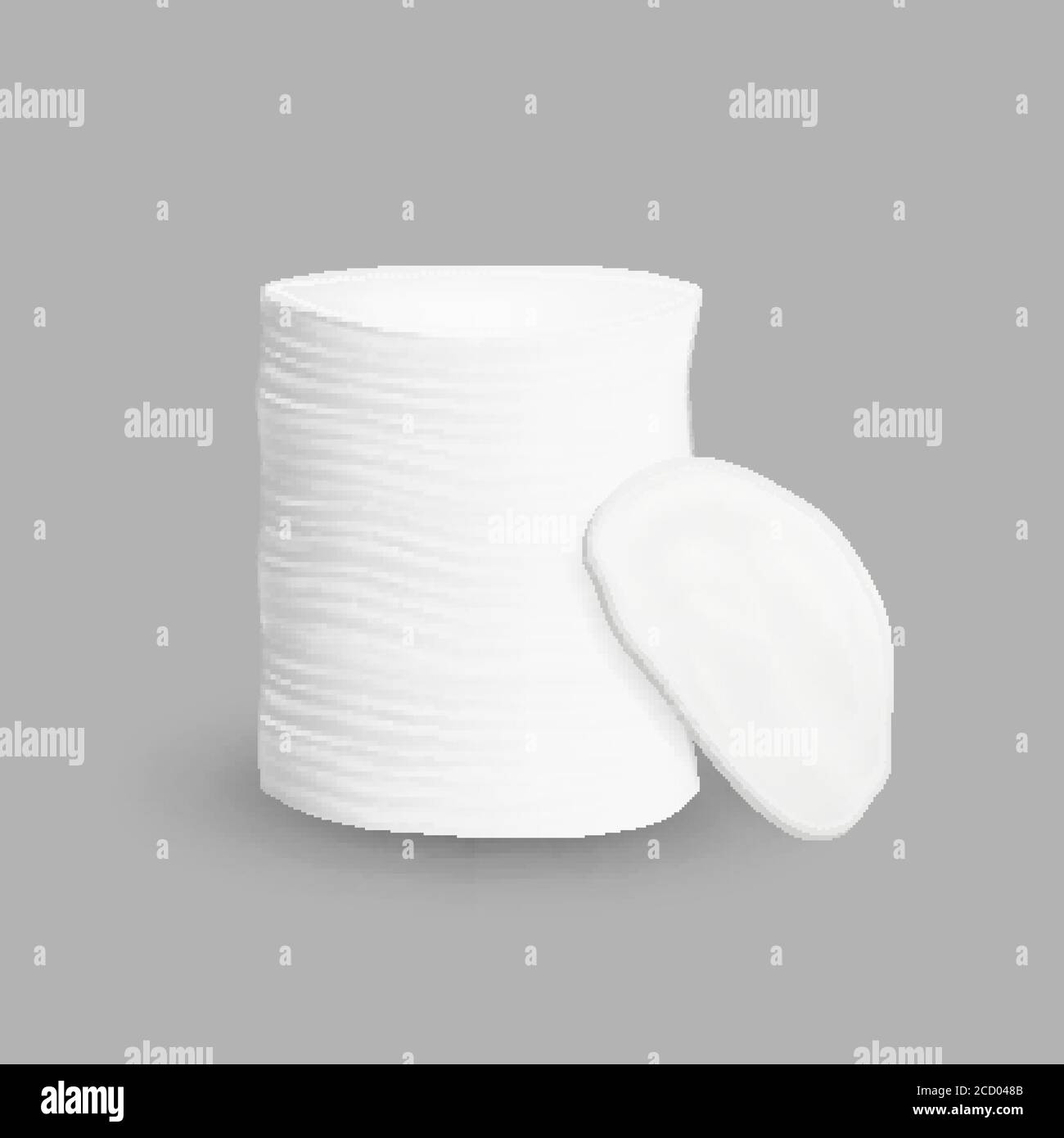 Cotton Pad Stack Cleaning Face Cosmetic Vector Stock Vector Image & Art ...