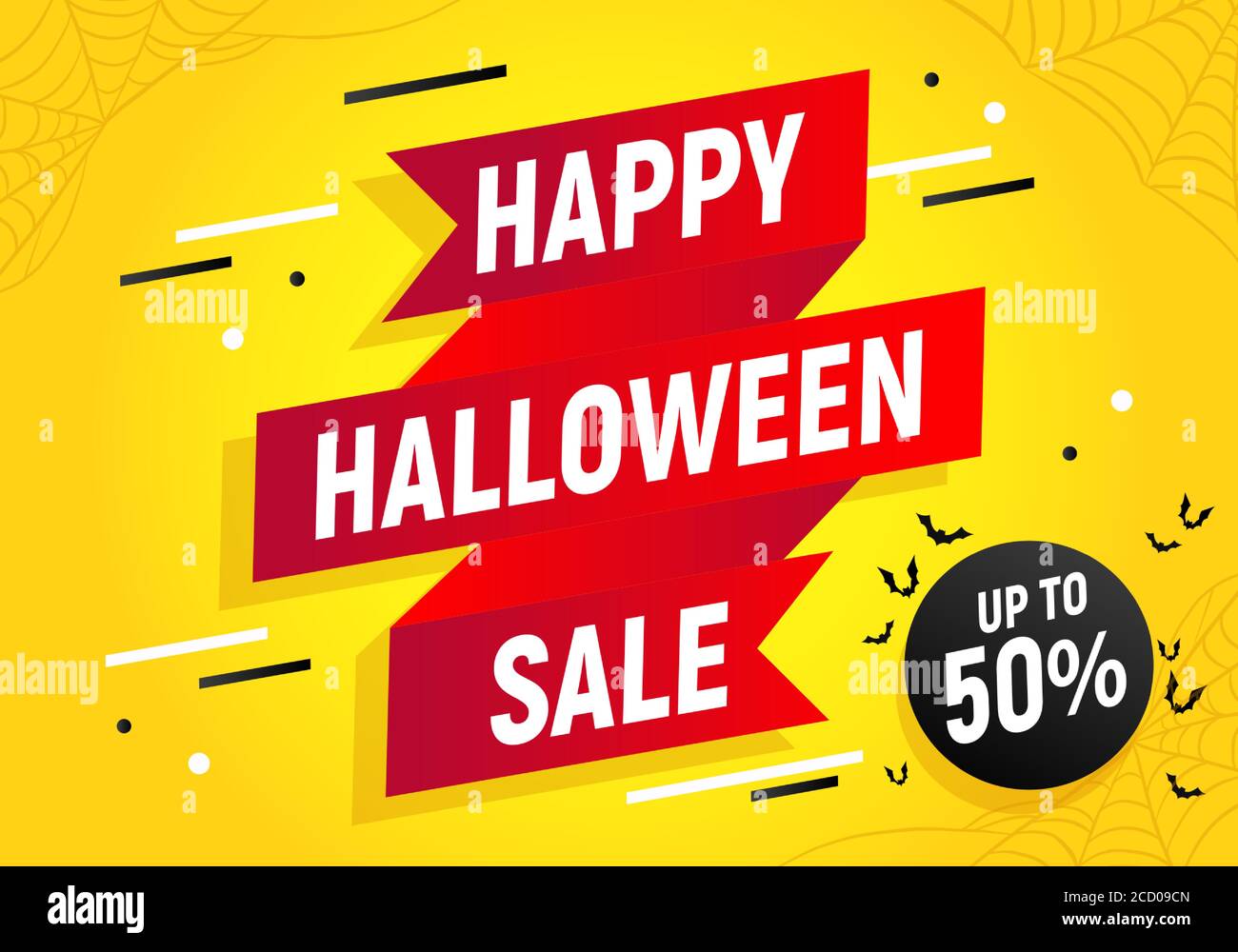 Happy halloween sale, discount card, halloween shopping, sales red ...