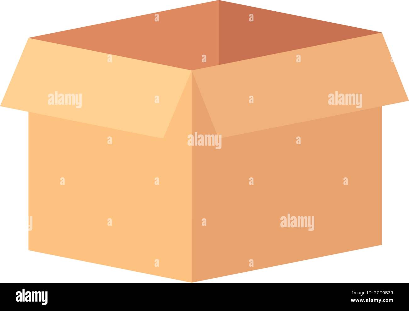 carton box open, in white background Stock Vector Image & Art - Alamy