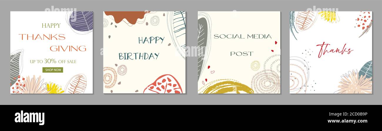 Templates social media elements Stock Vector Images - Alamy