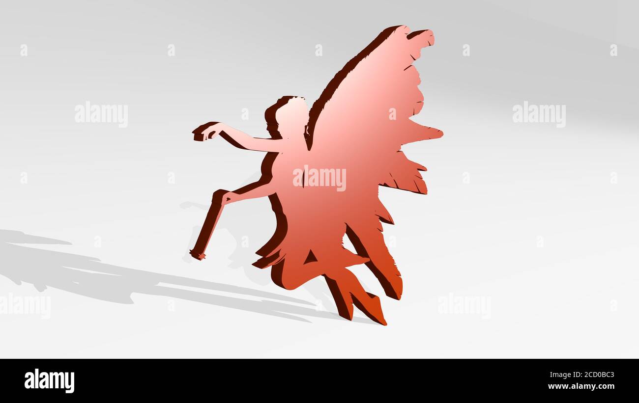 GIRL 3D icon casting shadow, 3D illustration Stock Photo - Alamy