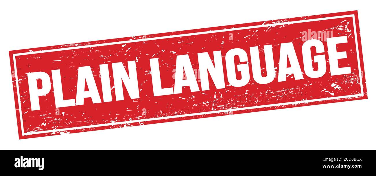 Plain language stamp hi-res stock photography and images - Alamy