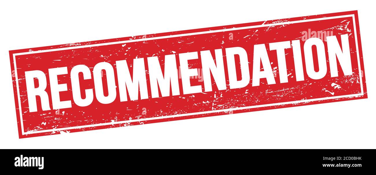 Recommendation text hi-res stock photography and images - Alamy