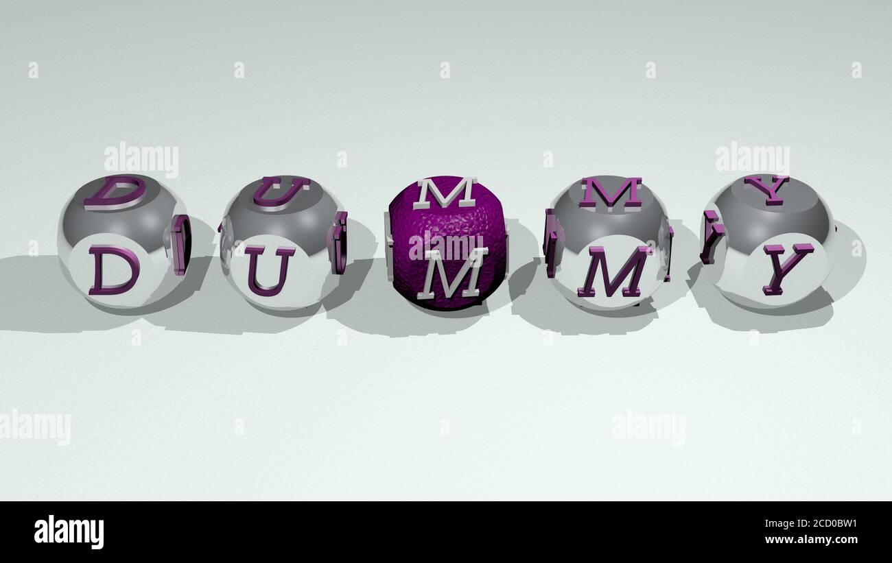 angry: DUMMY text of cubic individual letters, 3D illustration Stock ...