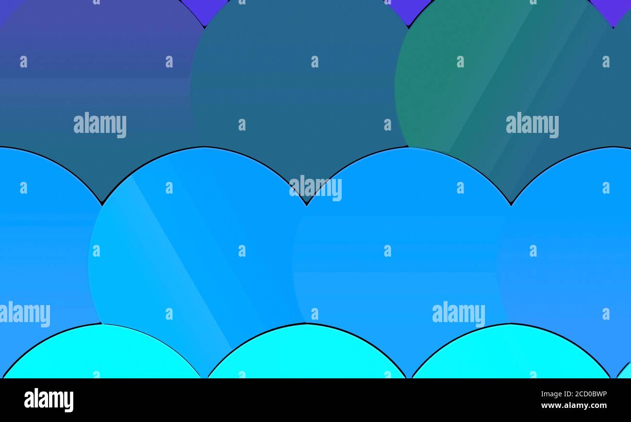 Blue circles posterization style background, digitally created Stock ...