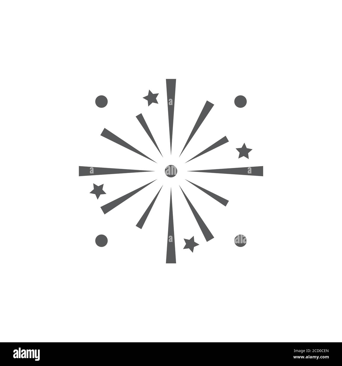 Celebration fireworks vector icon symbol isolated on white background ...