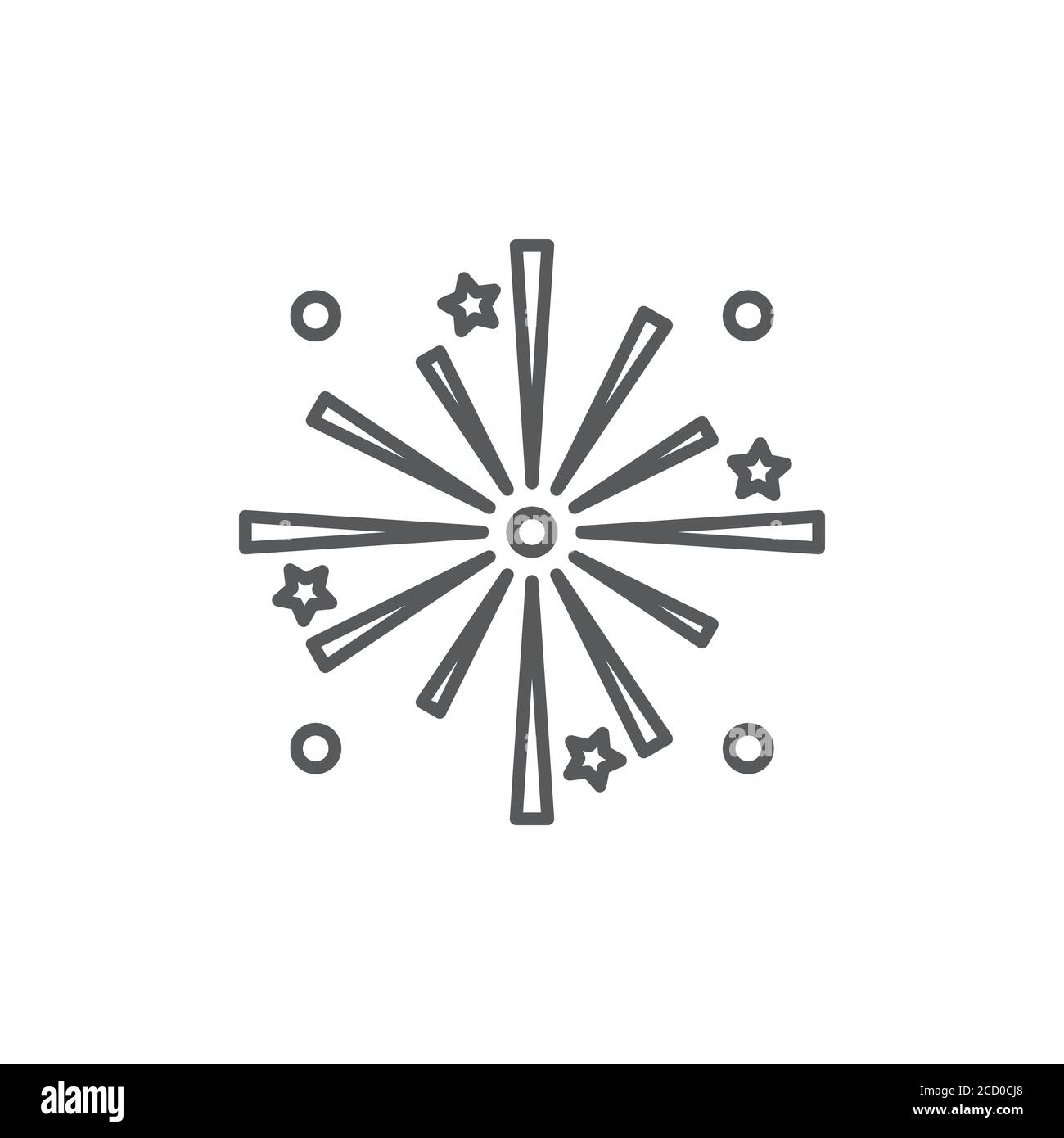Celebration fireworks vector icon symbol isolated on white background ...
