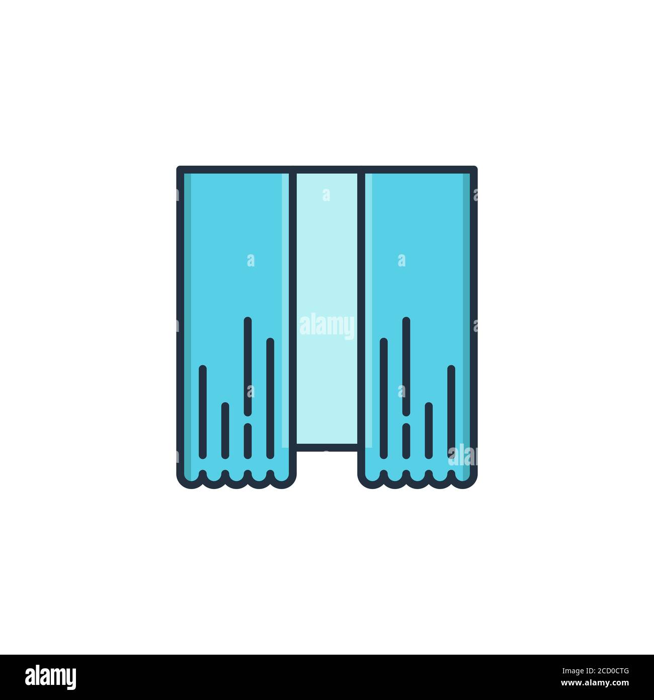 Classic curtain vector icon symbol isolated on white background Stock ...