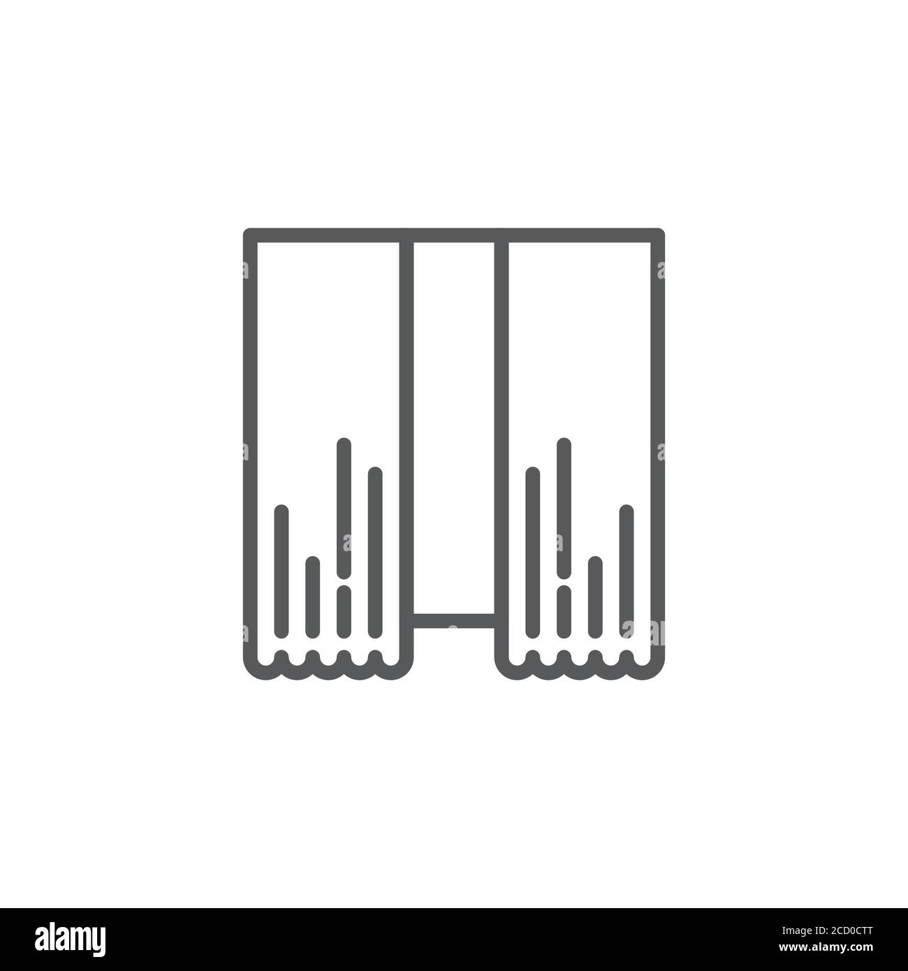 Classic curtain vector icon symbol isolated on white background Stock ...