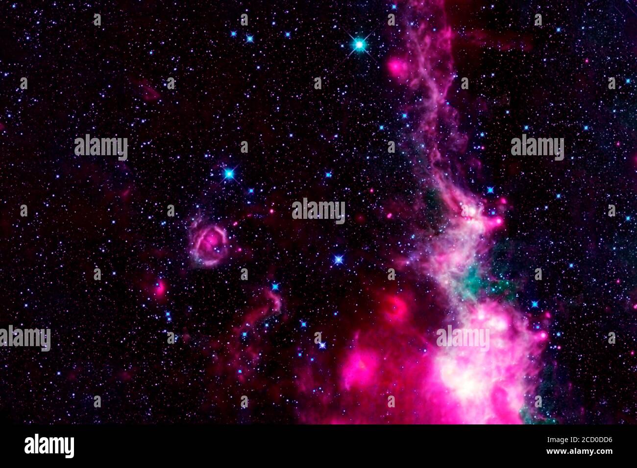A beautiful colored galaxy. Elements of this image were furnished by ...