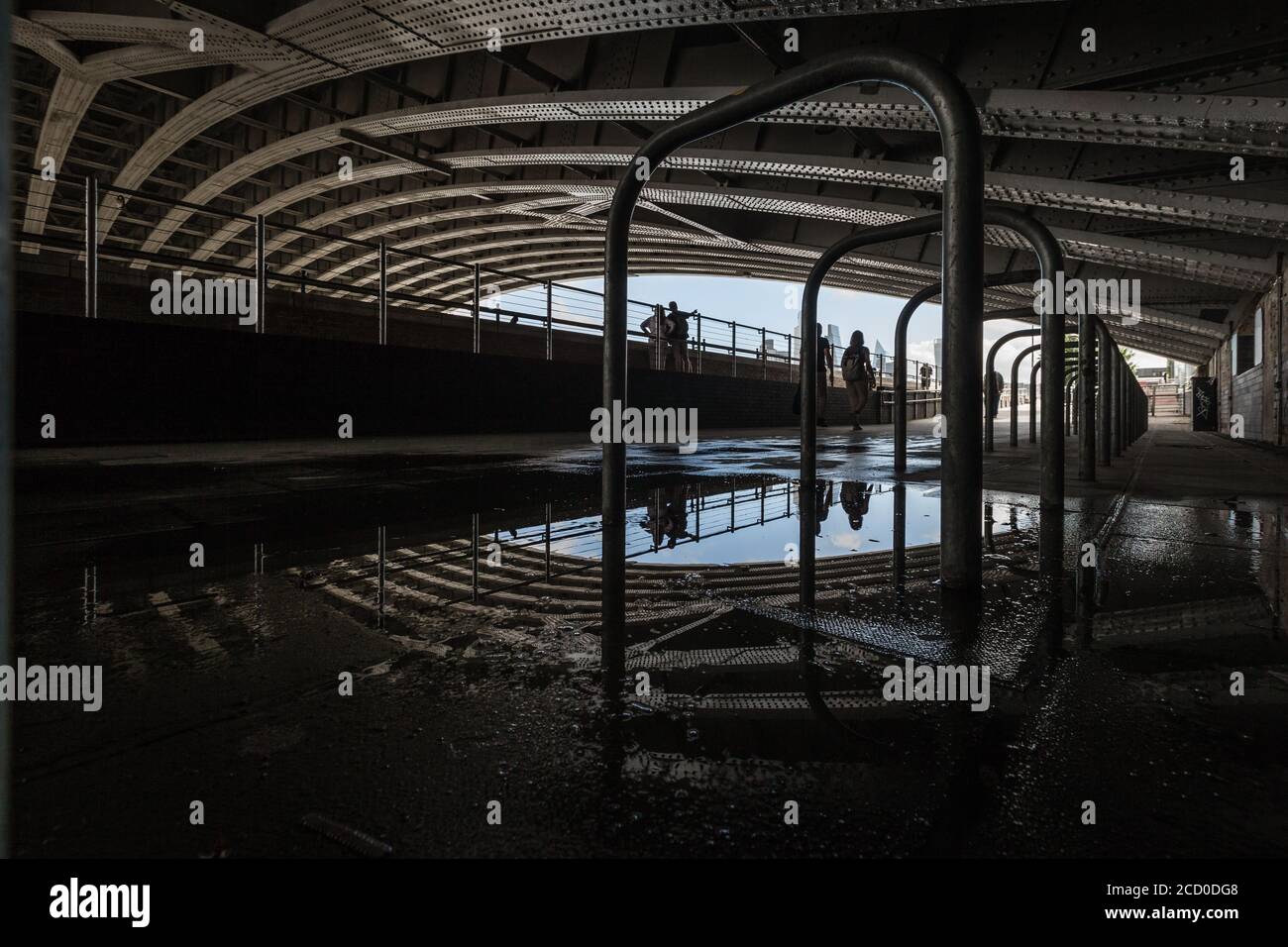 Water under the bridge form a beautiful reflection under Blackfriars ...