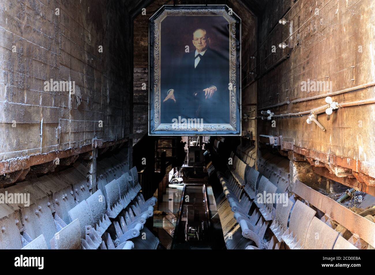 Picture of industrialist August Thyssen, Landschaftspark Duisburg-Nord ...