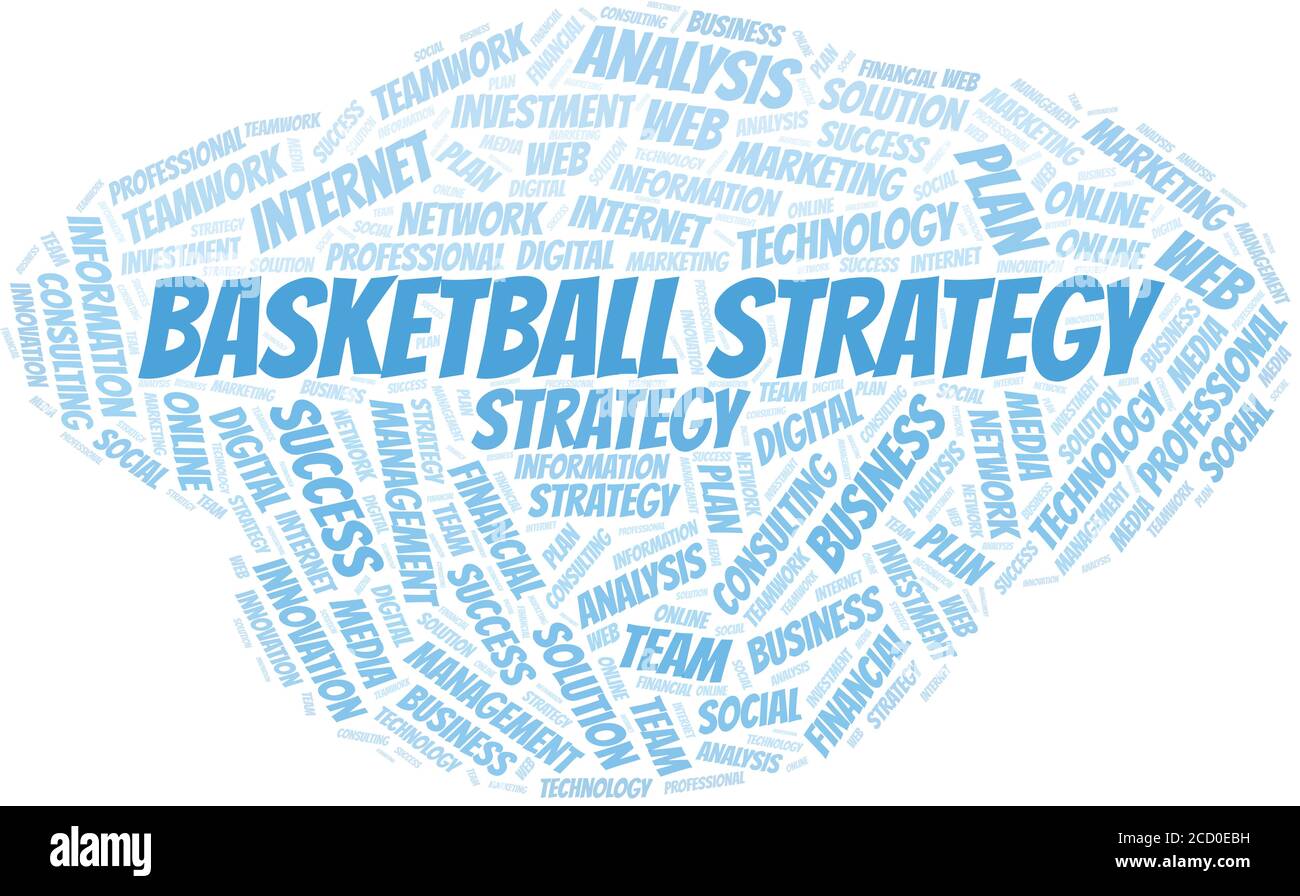 Basketball Strategy word cloud create with the text only Stock Vector ...