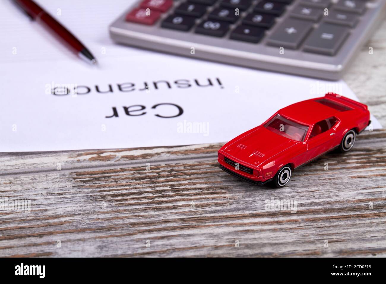 Car insurance accounting concept Stock Photo - Alamy