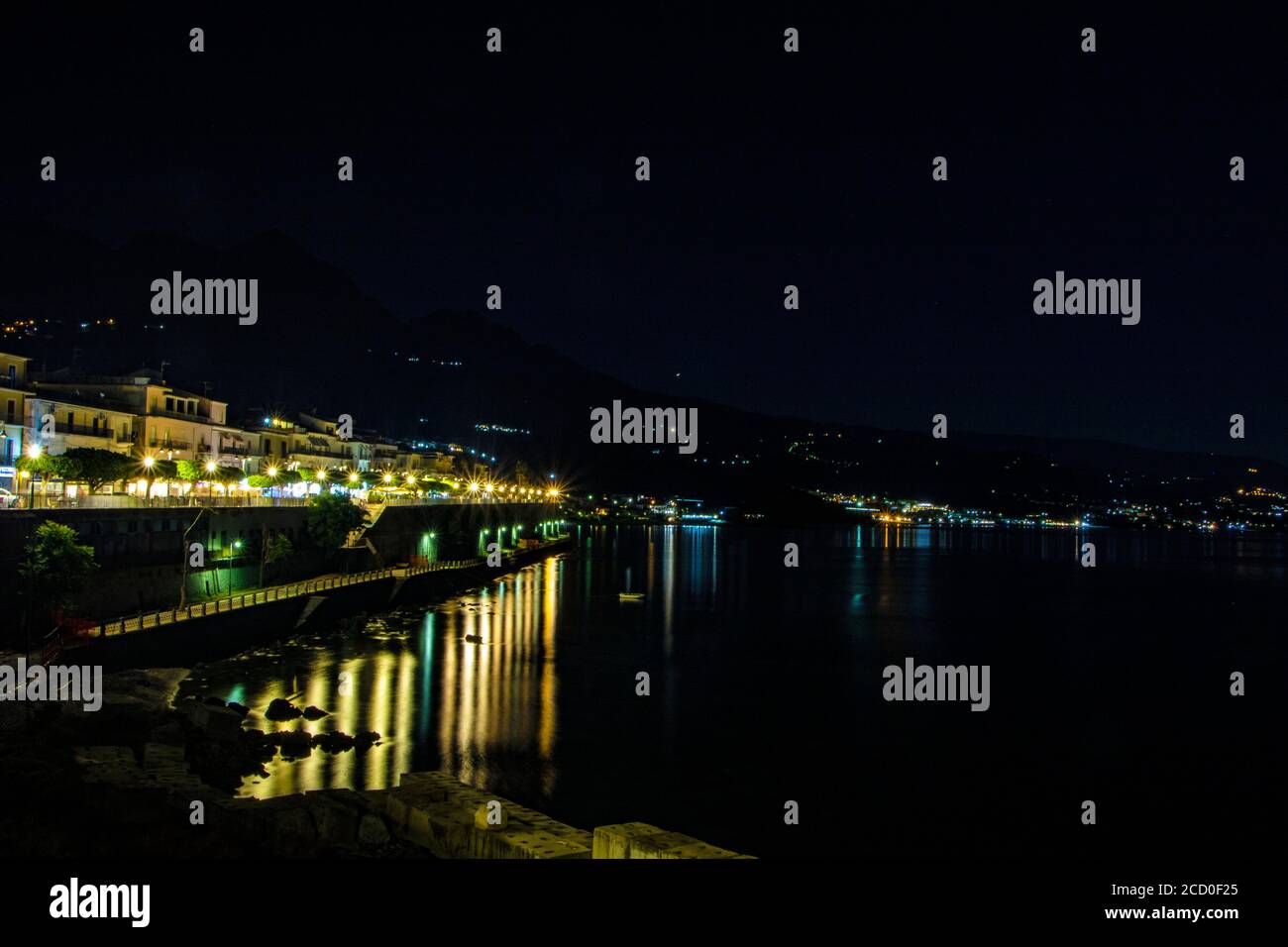 landscape of Diamante at night, Calabria, Italy Stock Photo - Alamy