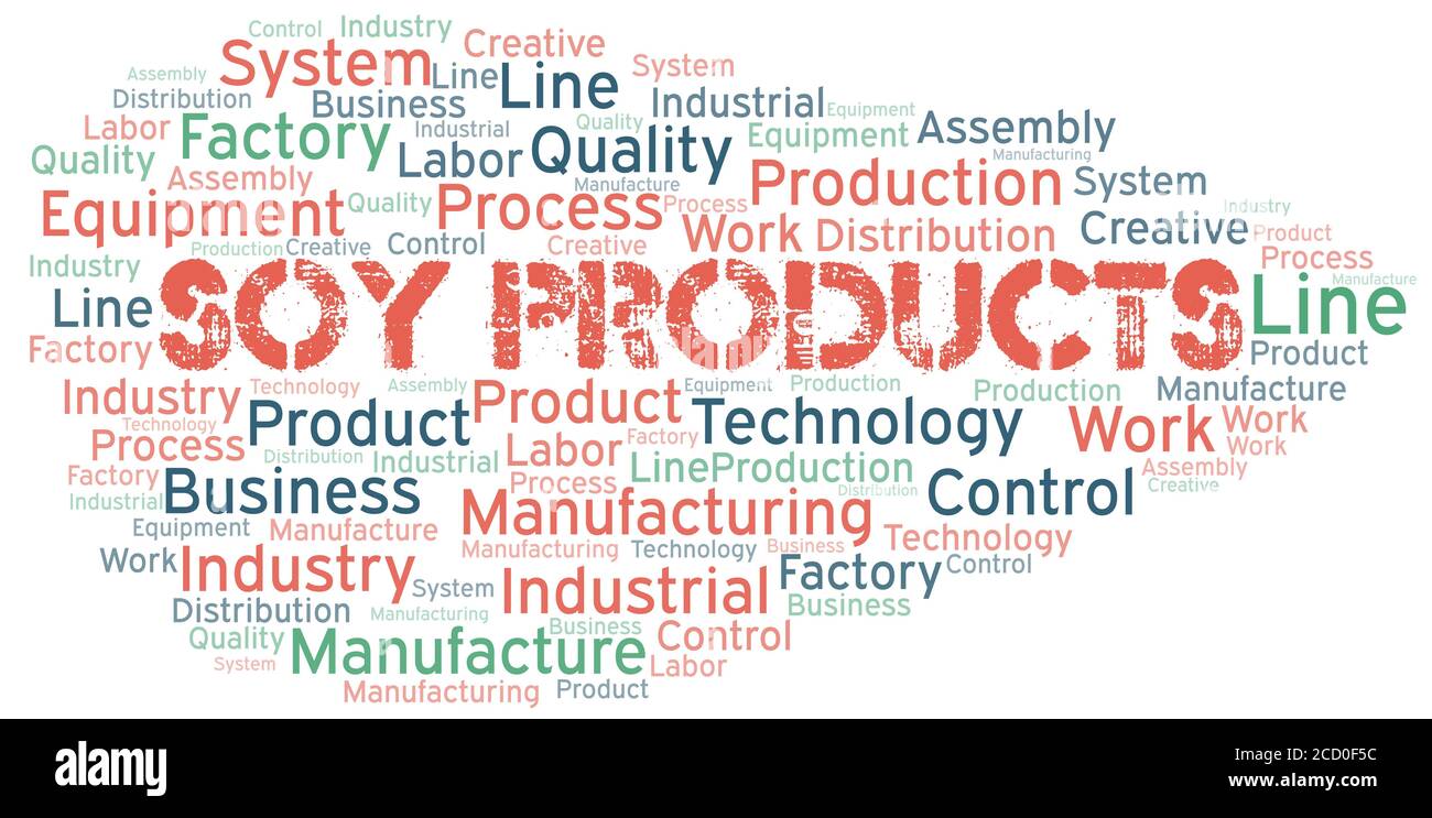 Soy Products word cloud create with the text only Stock Vector Image ...