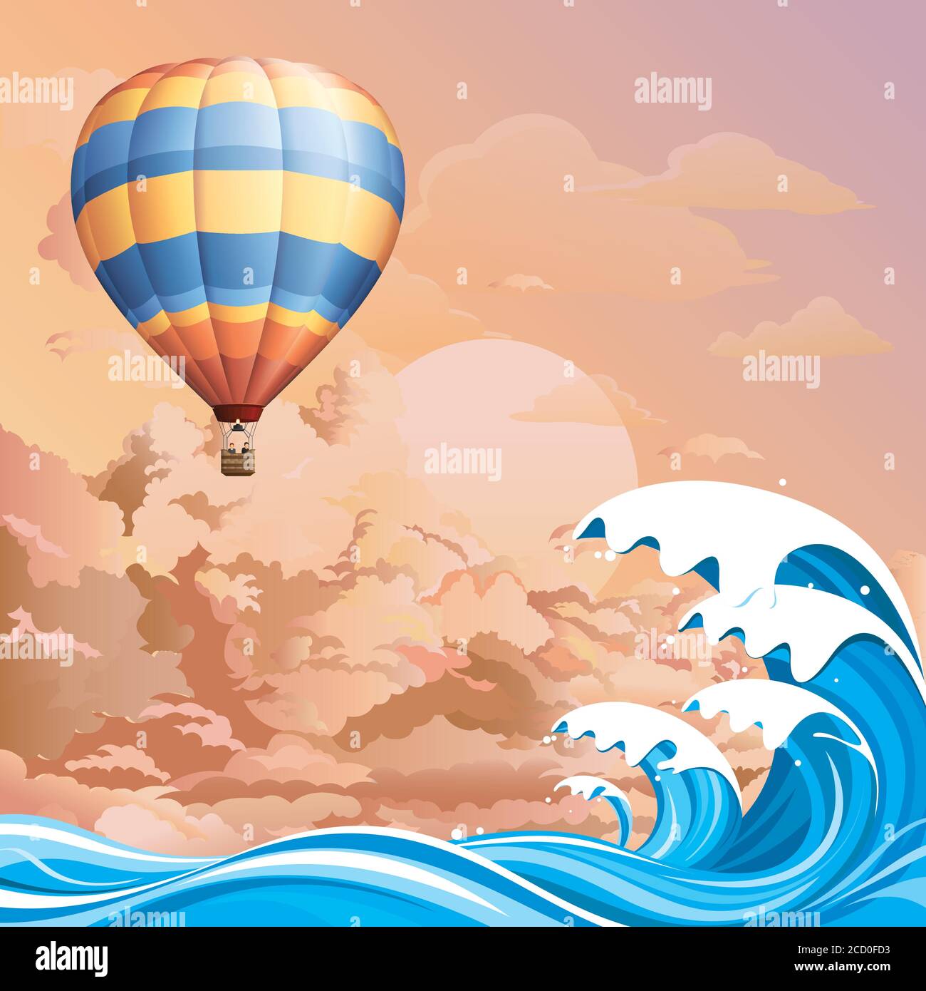 The hot dawn Stock Vector Images - Alamy