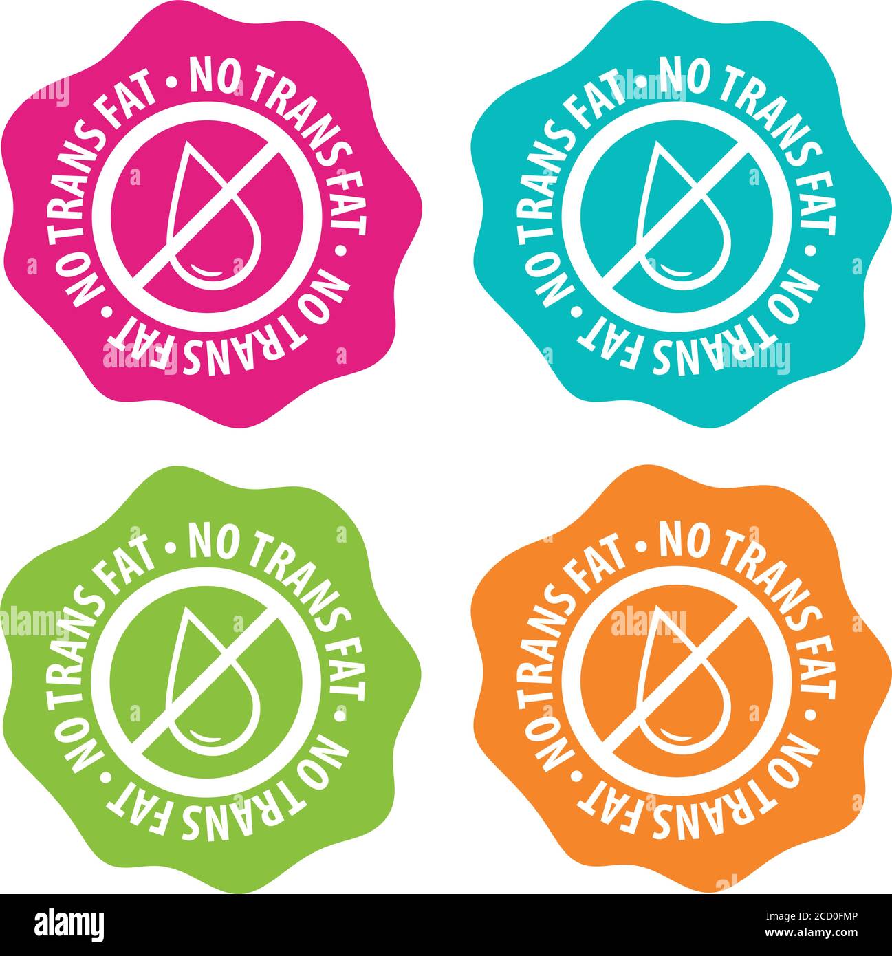 No Trans fat Badges. Eps10 Vector Stock Vector Image & Art - Alamy