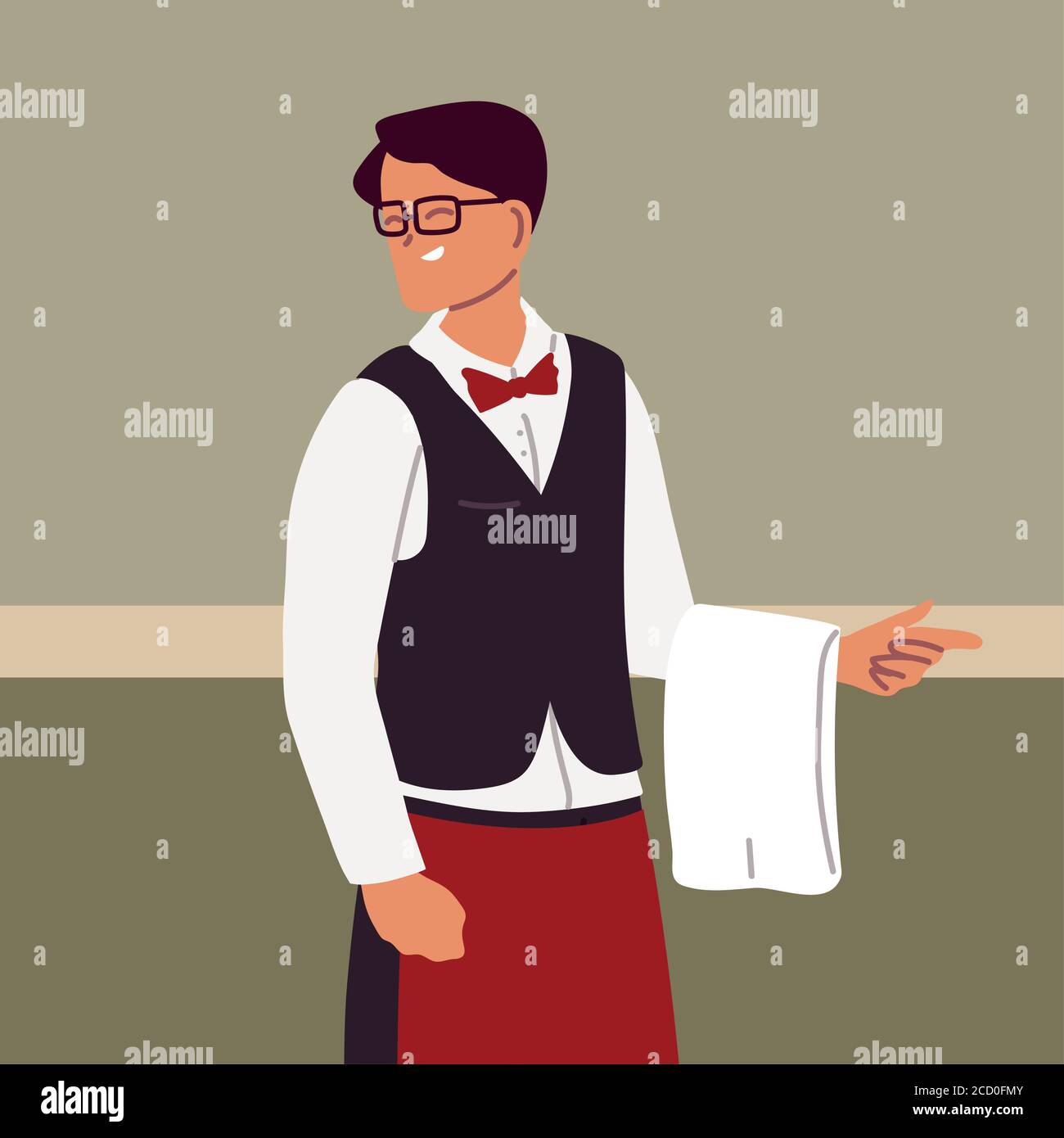 Man waiter waiters Stock Vector Images - Alamy