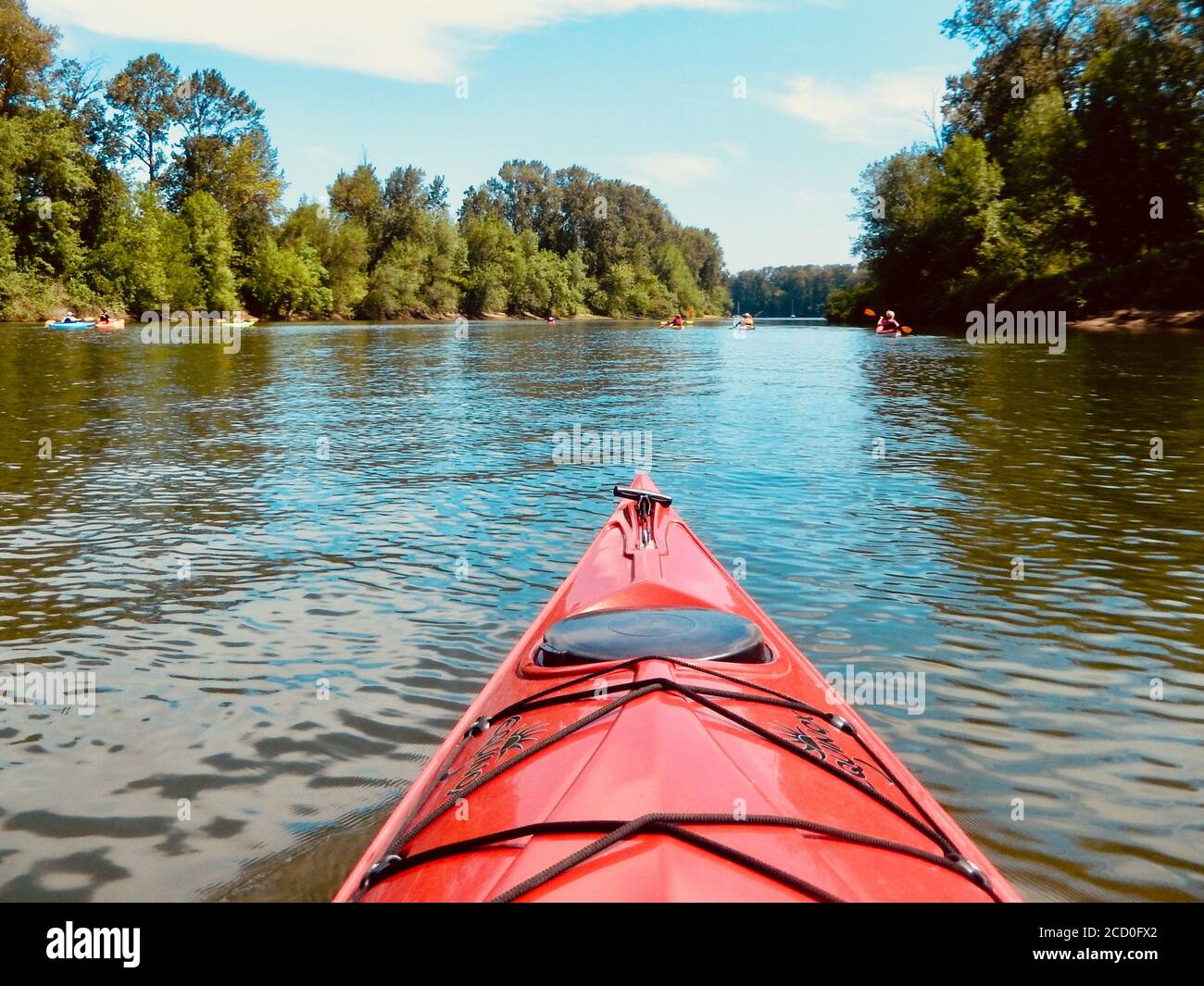 Kayaking on Willamette River in Portland, Oregon Stock Photo - Alamy