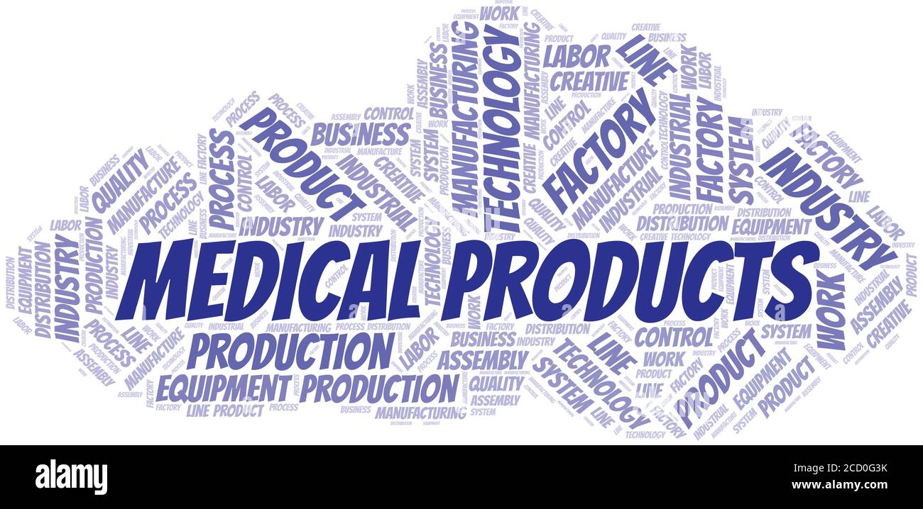 Medical Products word cloud create with the text only Stock Vector ...