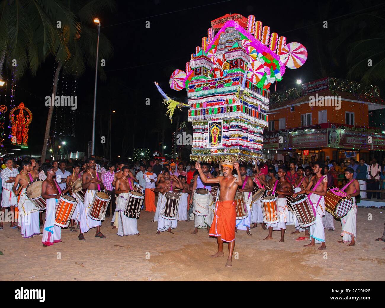 Kerala temple festival procession Stock Photo - Alamy