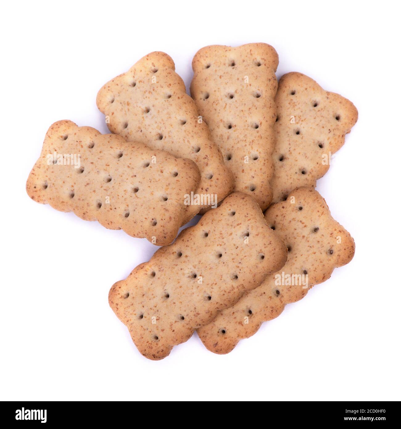 Group of simple small cookies isolated on white background Stock Photo ...