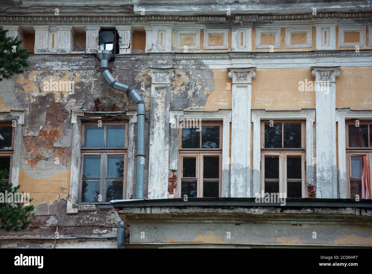 Windows of old historical building Stock Photo - Alamy