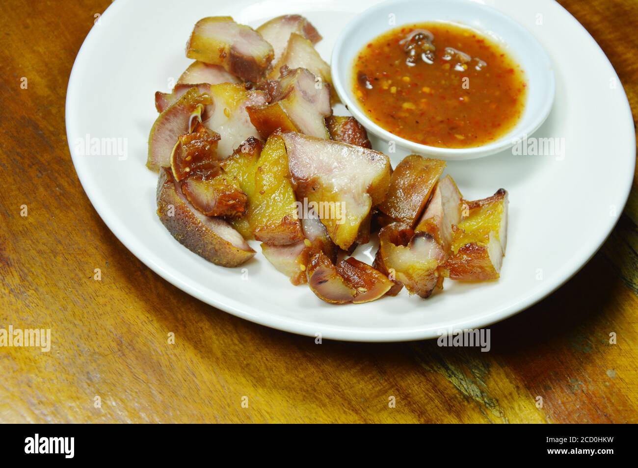 Plate roasted meat ear hi-res stock photography and images - Alamy