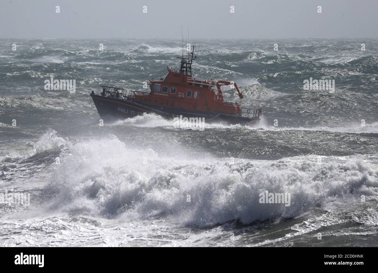 The RNLI Severn class lifeboat Ernest and Mabel makes it's way around ...