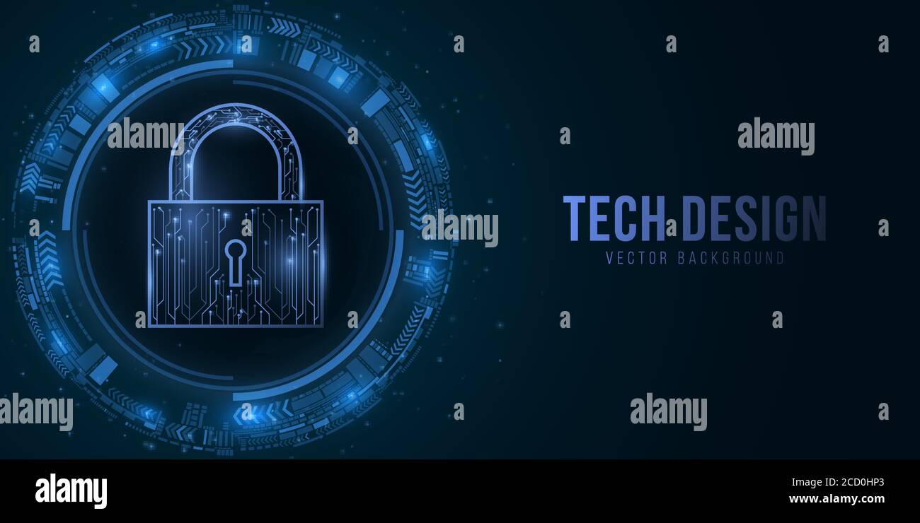 Security lock and sci-fi user interface with HUD elements. Password ...