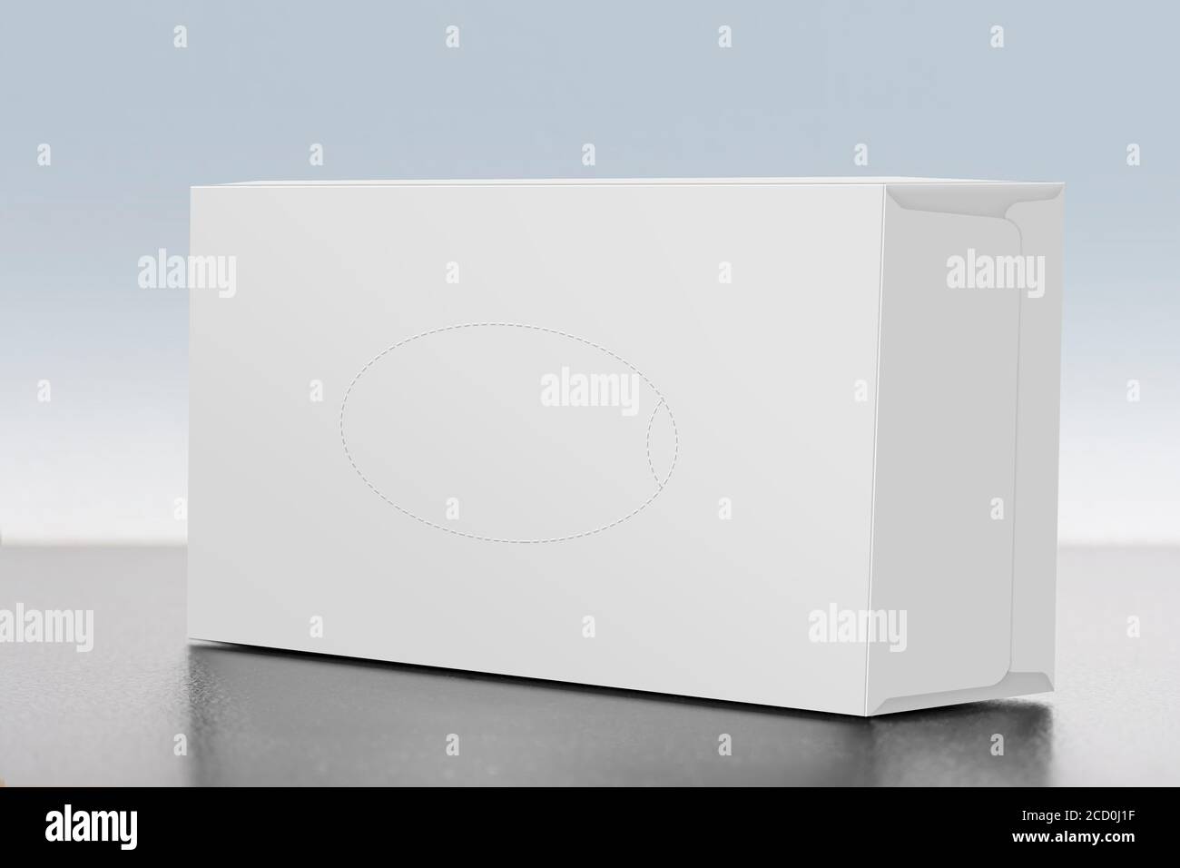 White blank tissue box on table, editable mock-up series template ready ...