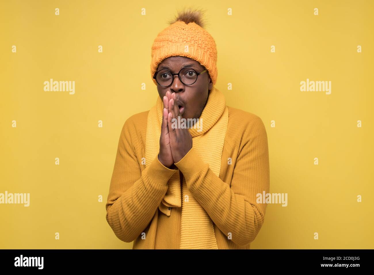 Shivering person african american hi-res stock photography and images ...