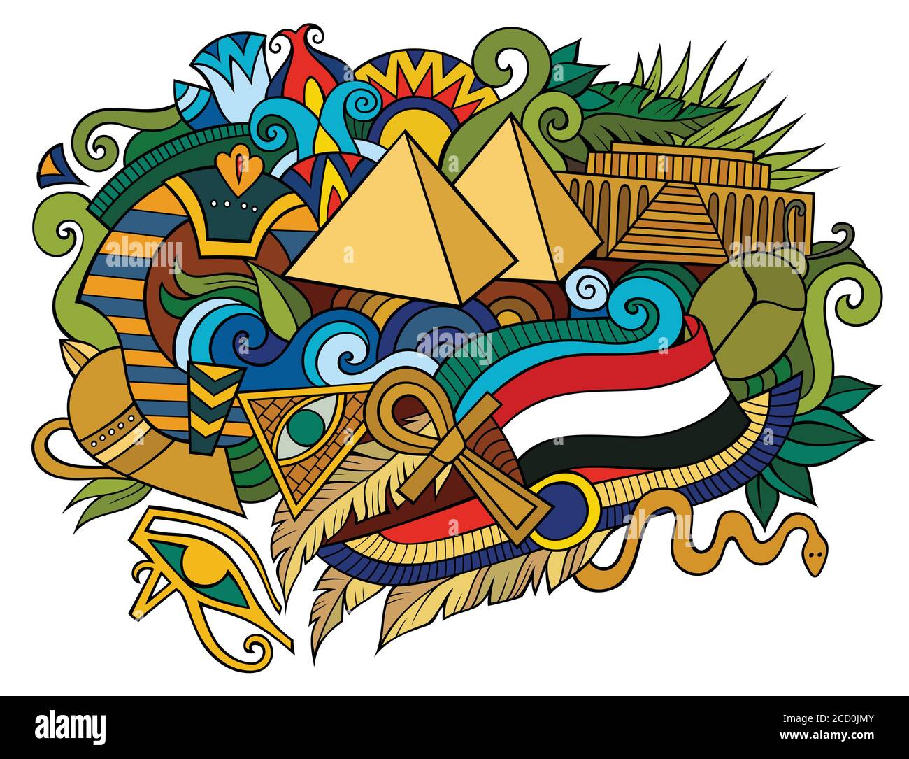 Antique egypt vintage objects Stock Vector Images - Alamy