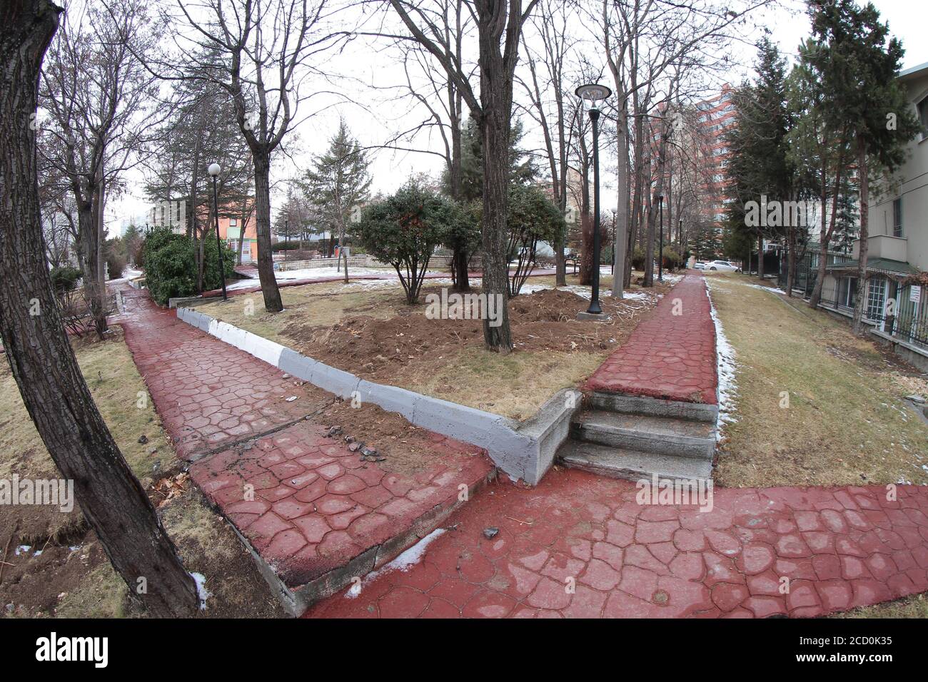 Fish-eye images of Turkey's capital Ankara using various lenses ...