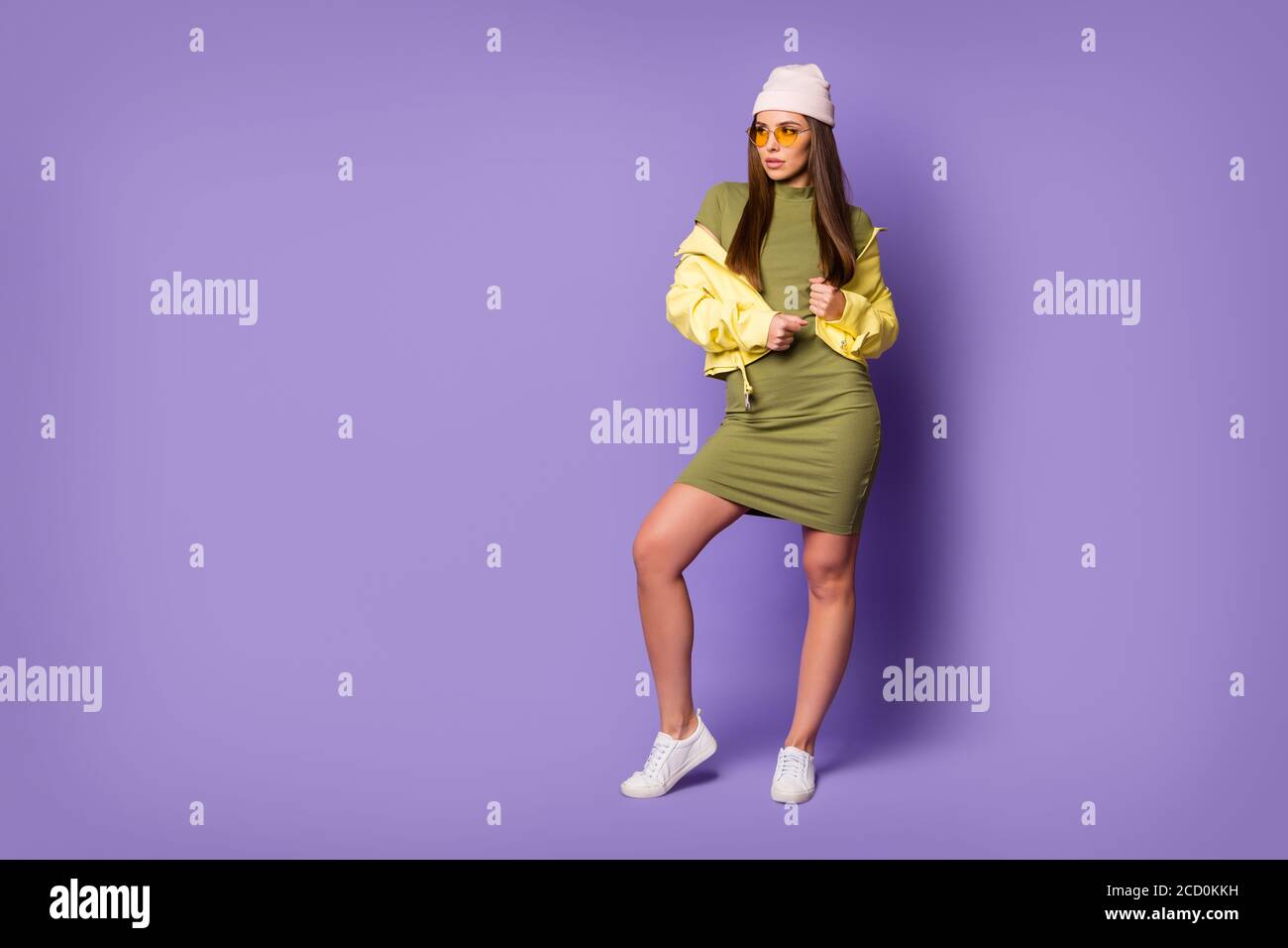 Full length body size view of her she nice attractive lovely ...