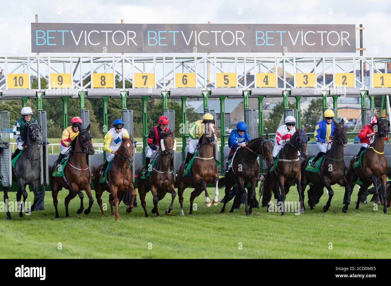 Listowel, Ireland, 9th September 2019: Race horses and jockeys ...