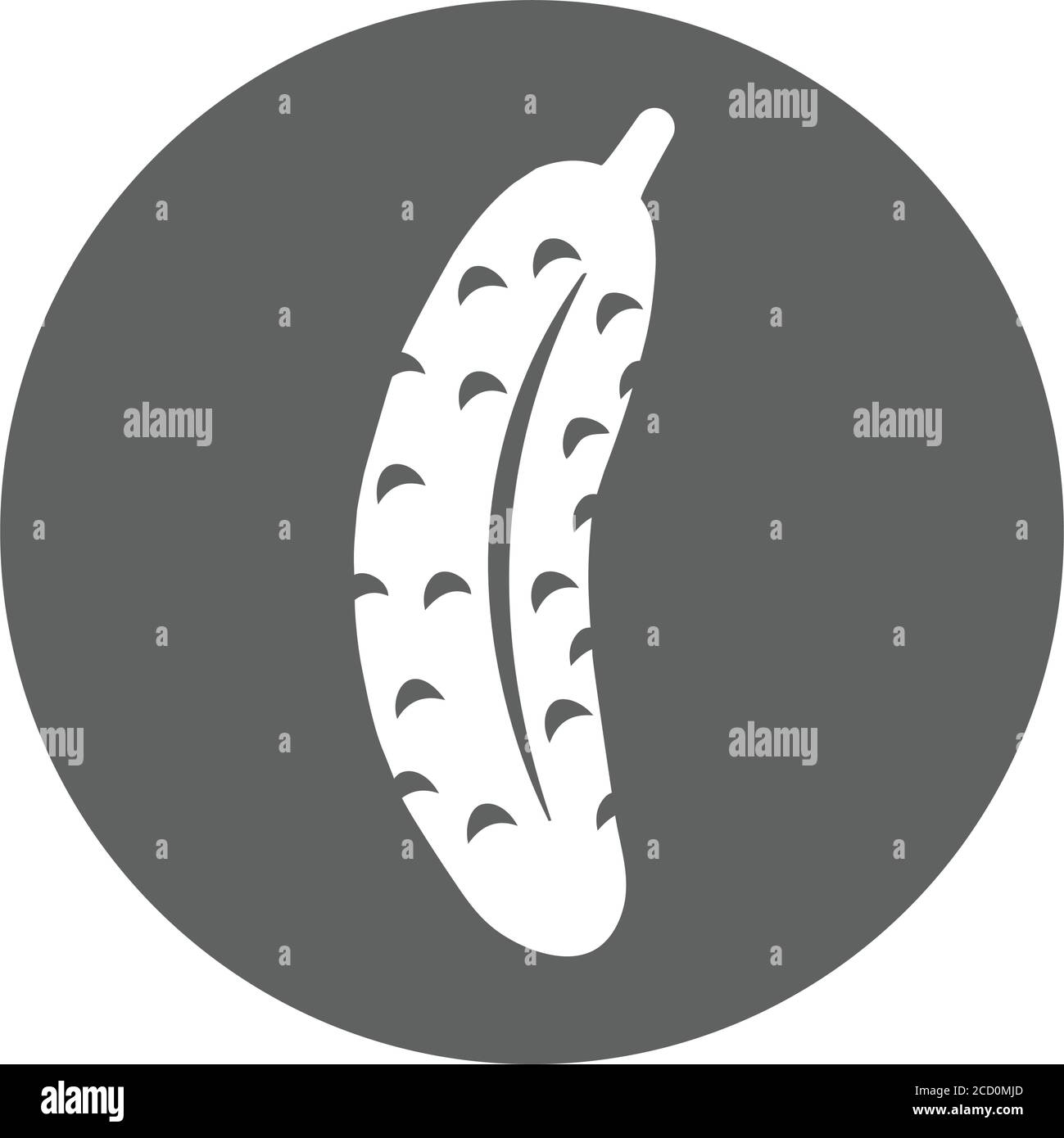 Cucumber icon is isolated on white background. Simple vector ...