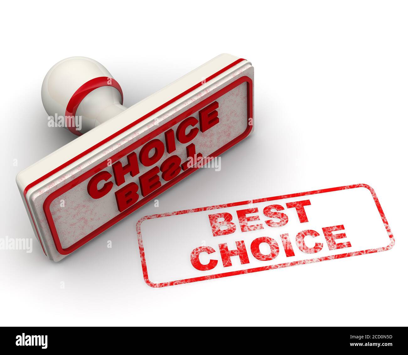 Best choice. The stamp and an imprint. White stamp and red imprint BEST ...