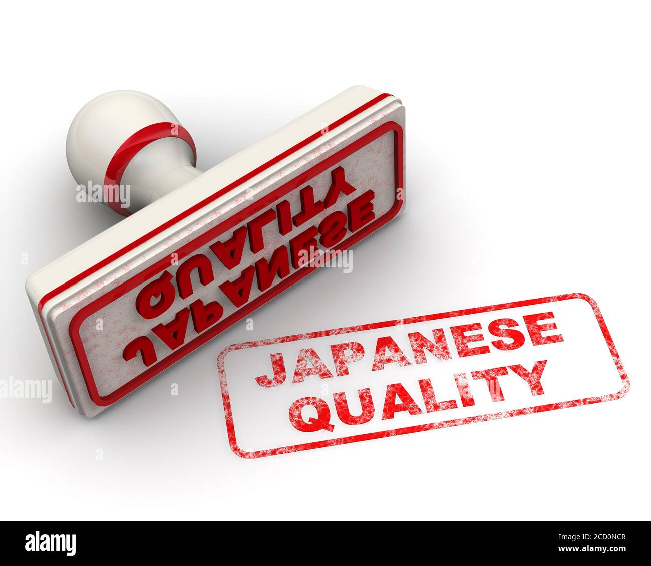 Japanese quality. The seal and an imprint. Red stamp and an imprint ...