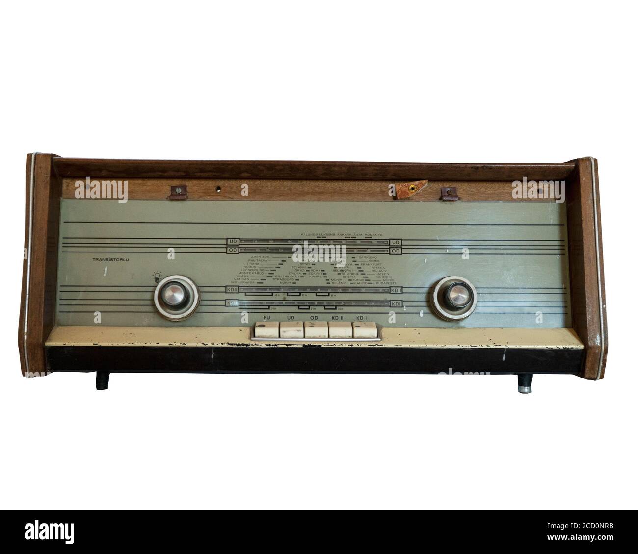 Old radio photo on white background Stock Photo - Alamy