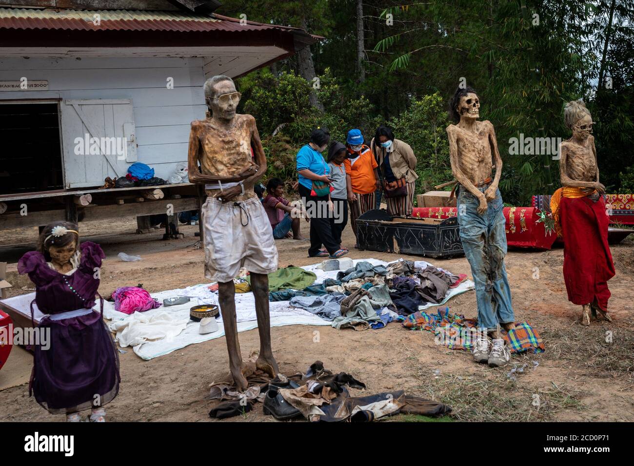 (EDITOR’S NOTE: Image depicts death)Preserved bodies during the ritual ...
