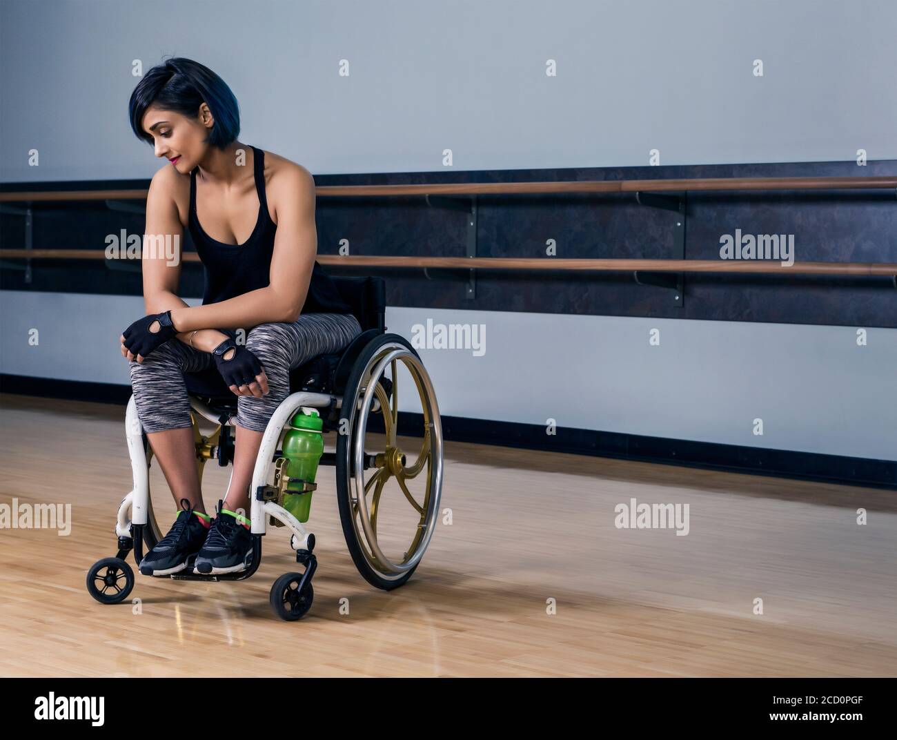 Indian woman in a wheelchair hi-res stock photography and images - Alamy