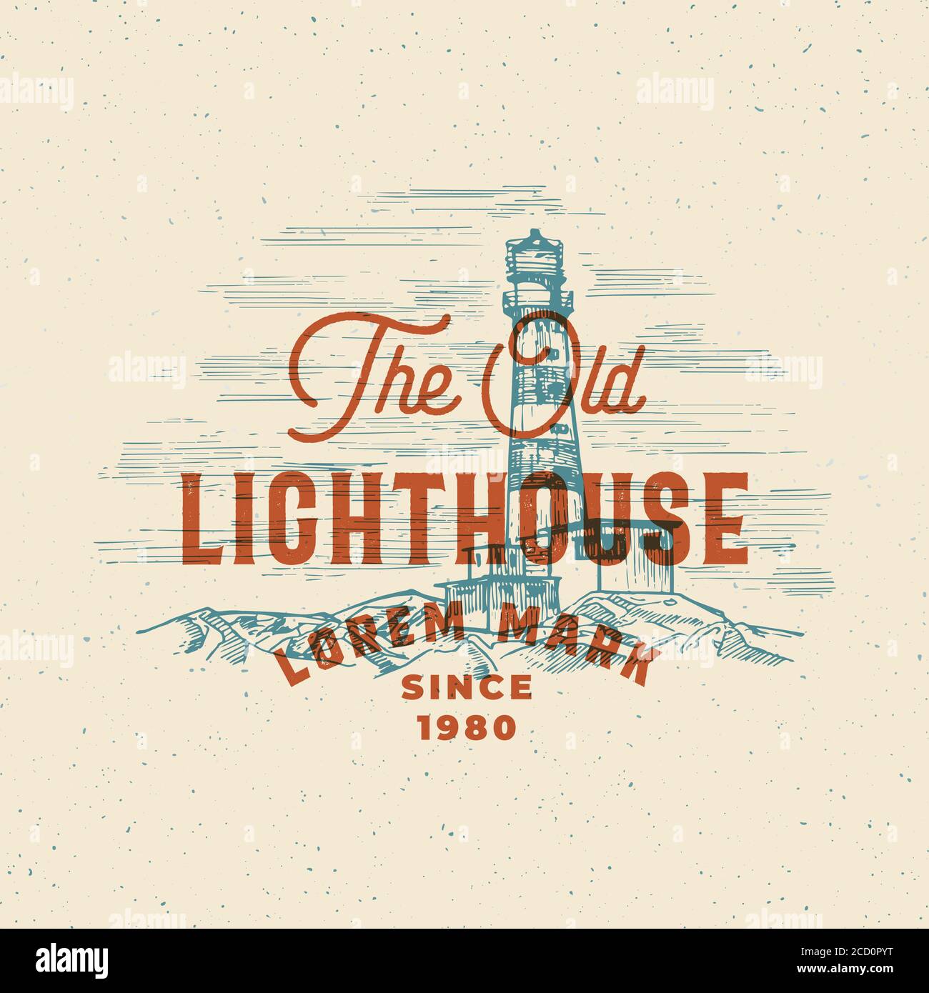 Old Lighthouse Abstract Vector Sign, Symbol or Logo Template ...
