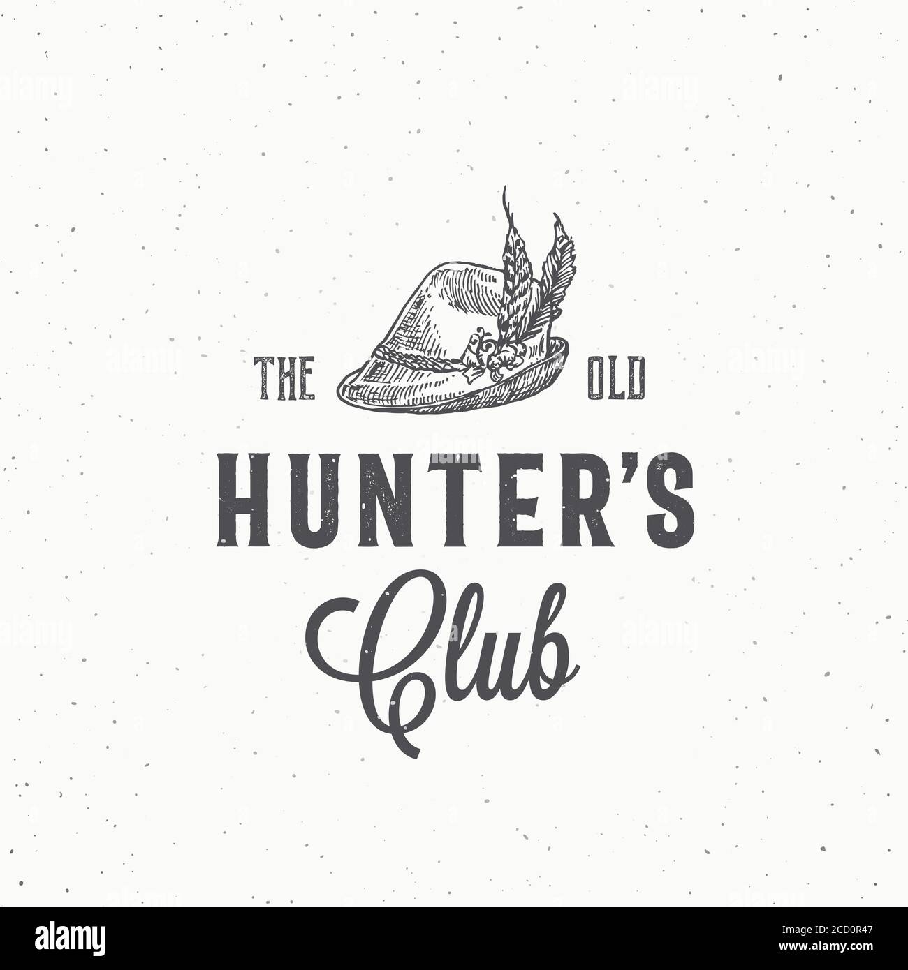 Old Hunters Club Abstract Vector Sign, Symbol or Logo Template ...