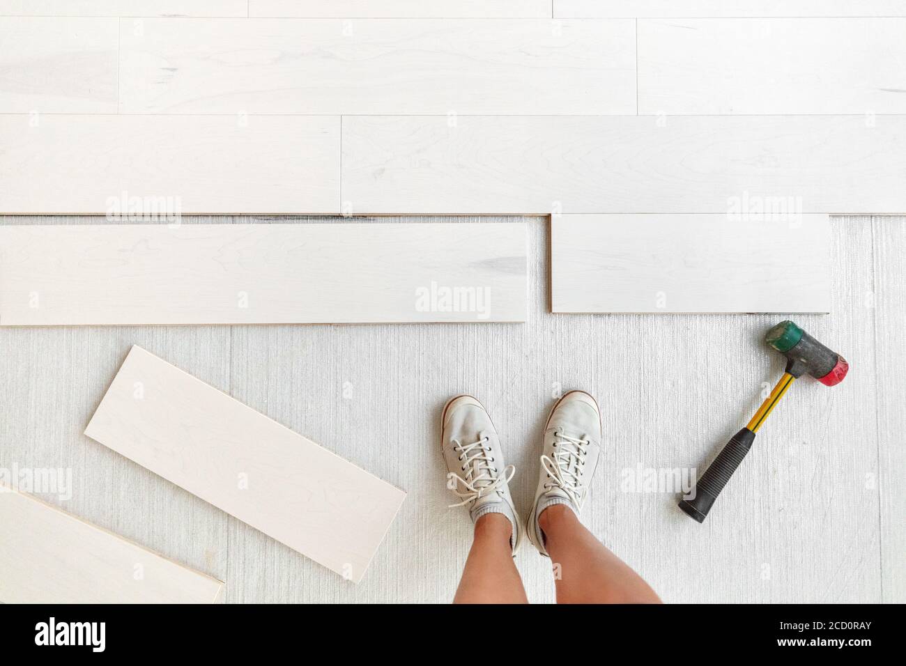 Installing hardwood floor hi-res stock photography and images - Alamy