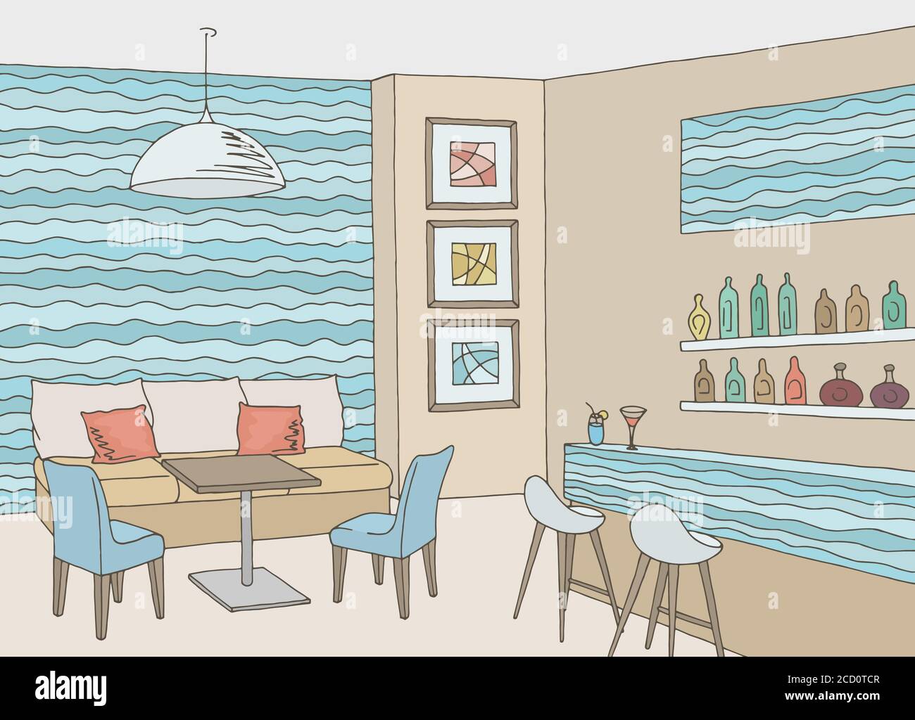 Interior Design Color Sketches Interior Design Color Sketches