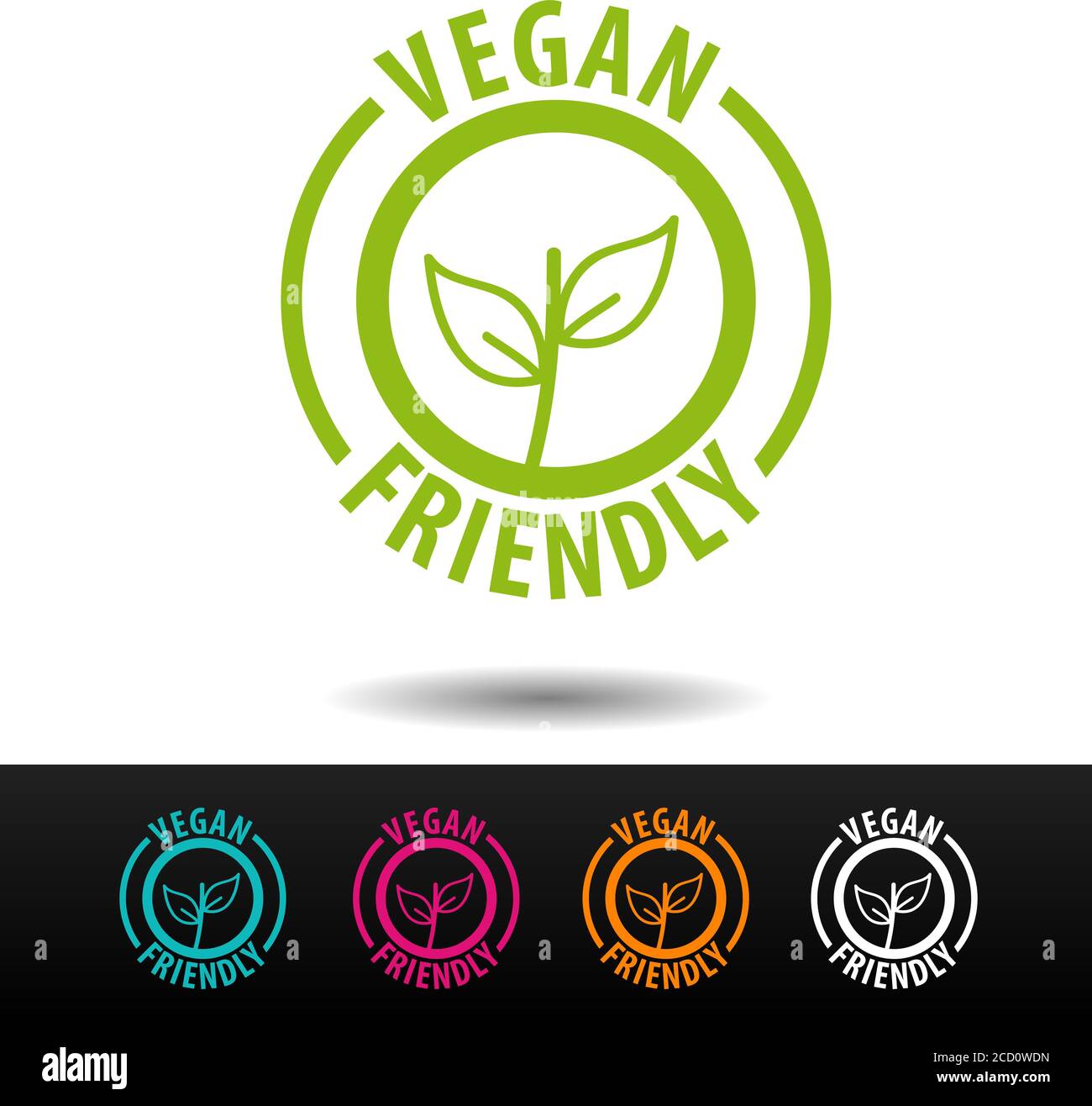 Vegan friendly logo hi-res stock photography and images - Alamy