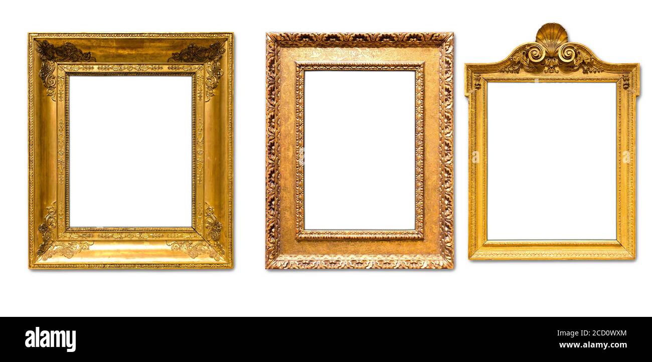 isolated antique old picture frame Stock Photo - Alamy
