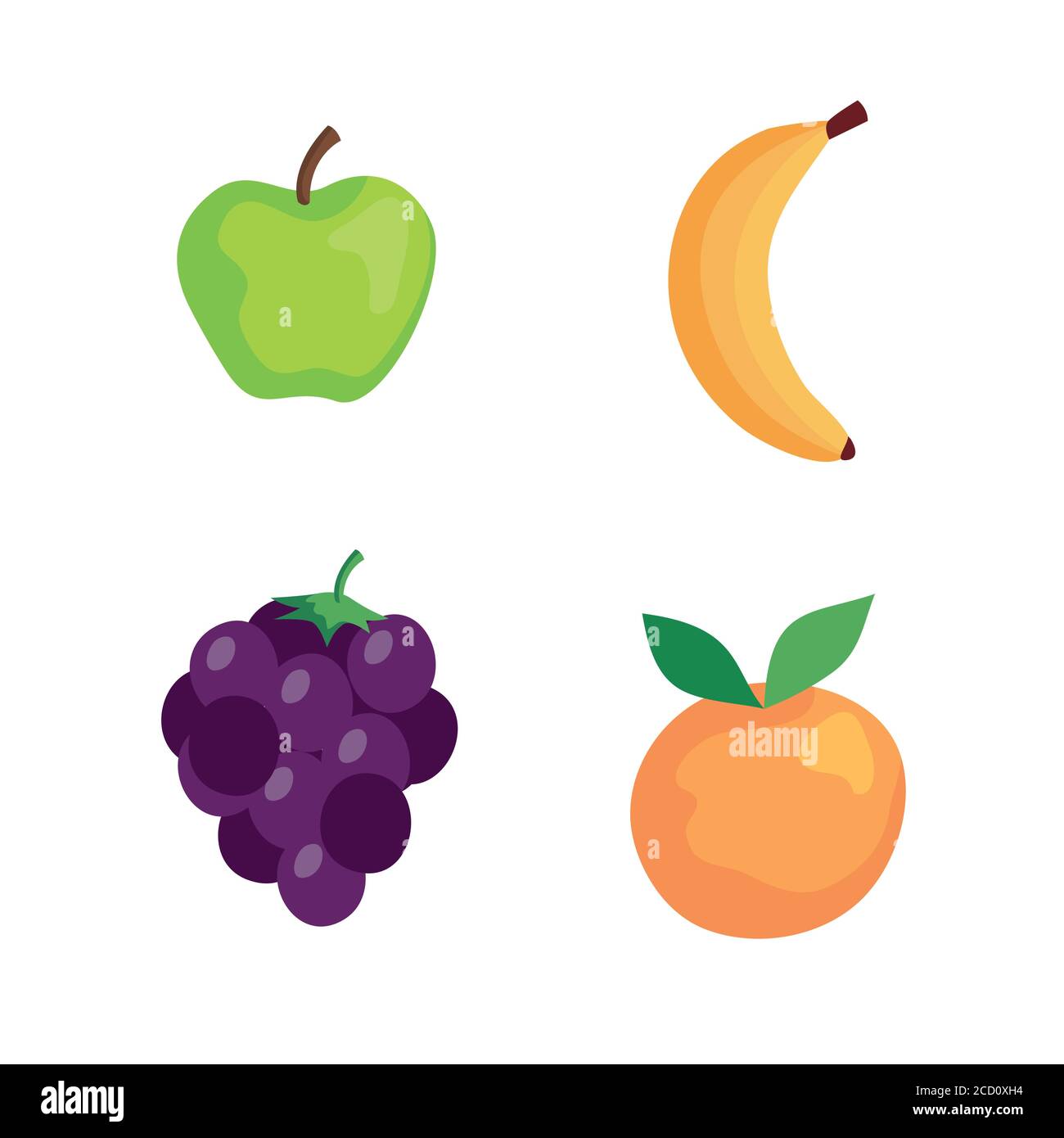 set of fresh and healthy fruits Stock Vector Image & Art - Alamy